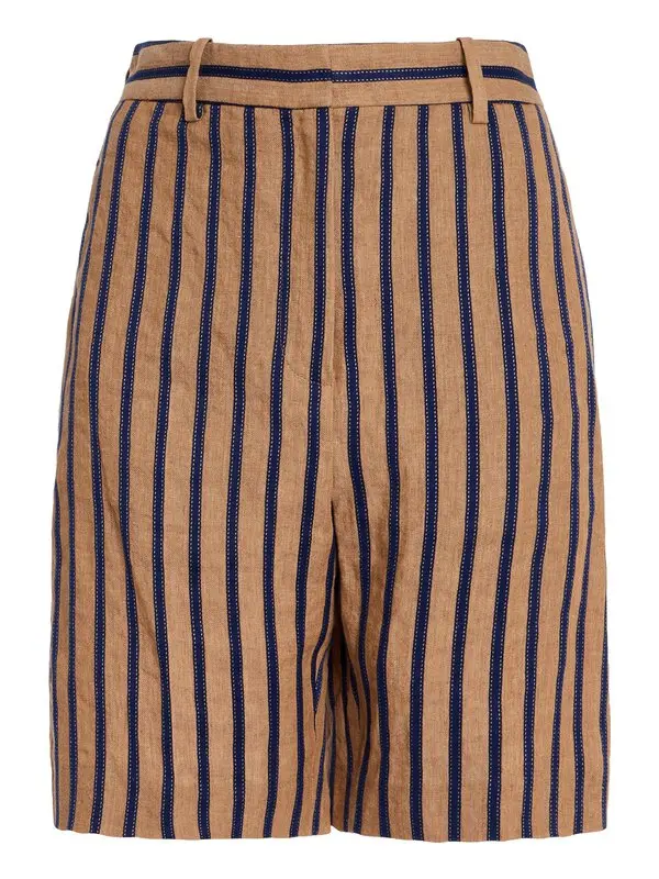 MEL USINE Helene Linen Shorts - Multi