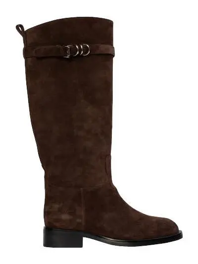 BLACK SUEDE STUDIO Ashley Suede Boots - Dark Brown Suede