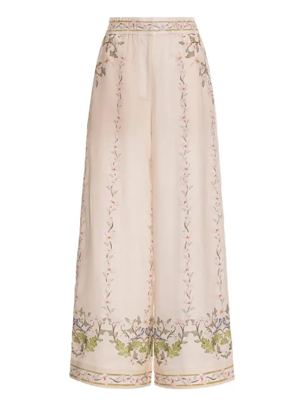 Agua Bendita Tota Anhelo Printed Linen Trousers - Print