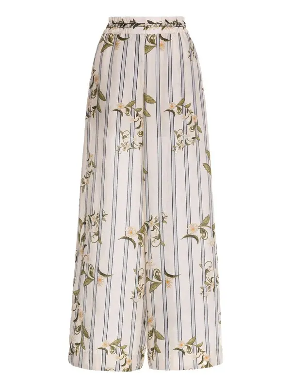 Agua Bendita Tota Valle Linen Trousers - Print