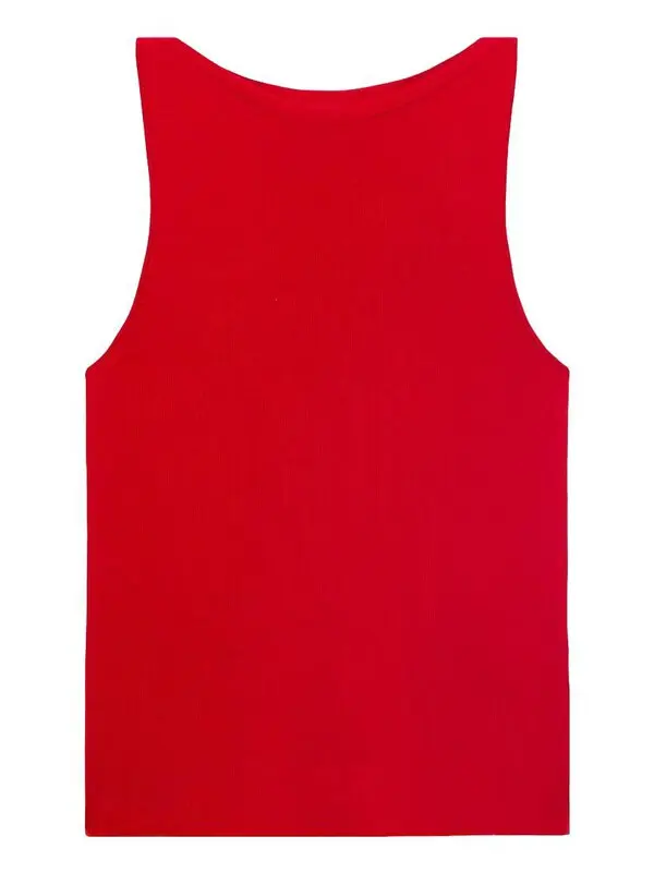 Mango Fitted Knit Tank - Red