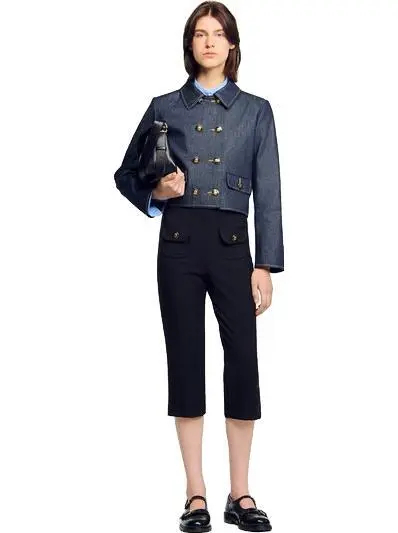 Sandro Belted Double-breasted Trench - Brown / Neutral