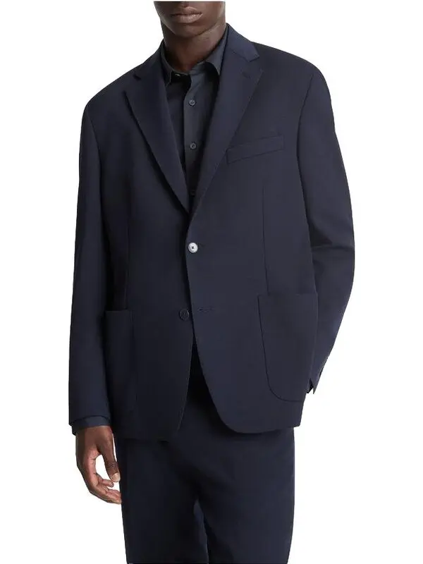 Vince Stretch-wool Relaxed Sport Coat - Black