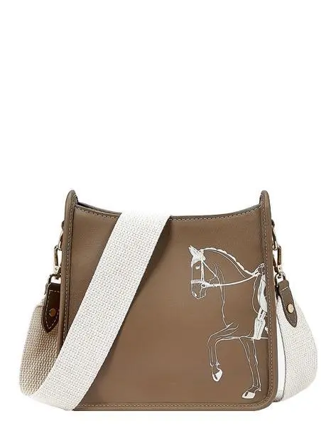 Gigi New York Elle Marching Horse Crossbody - Natural