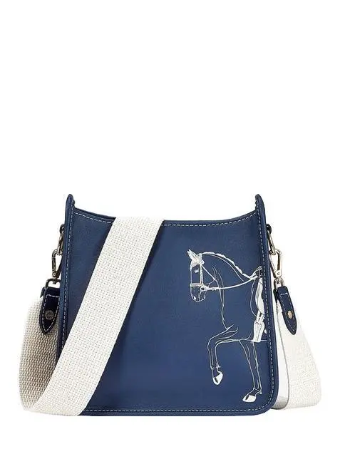 Gigi New York Elle Marching Horse Crossbody - Natural