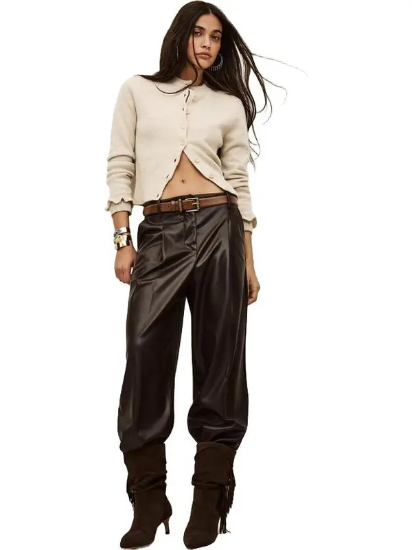 Ba&sh Rami Faux Leather Trousers - Brown