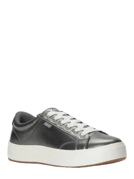 Keds® Park Platform Leather Sneakers - Gunmetal