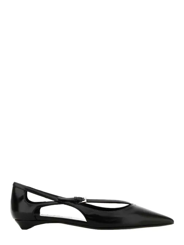 Prada Leather Ballerinas - Black