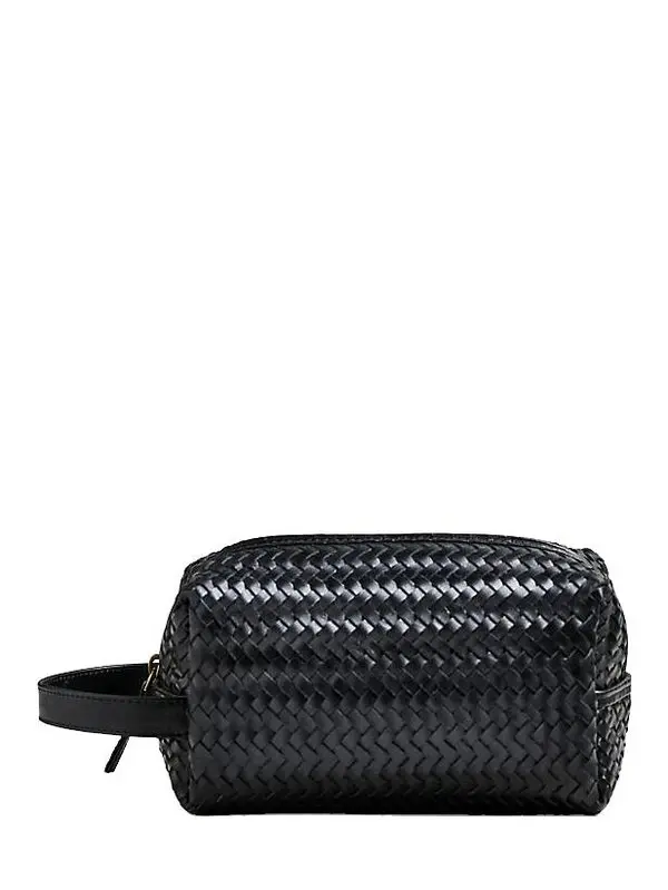 BEMBIEN Woven Leather Pouchette - Black