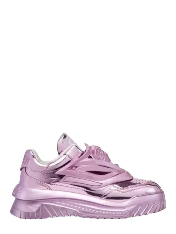 Versace Odyssey Low Top Metallic Sneakers - Purple
