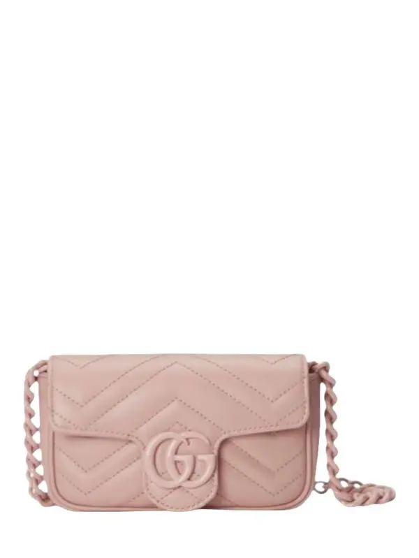 Gucci Quilted Marmont Chained Belt Bag - Perfect Pink