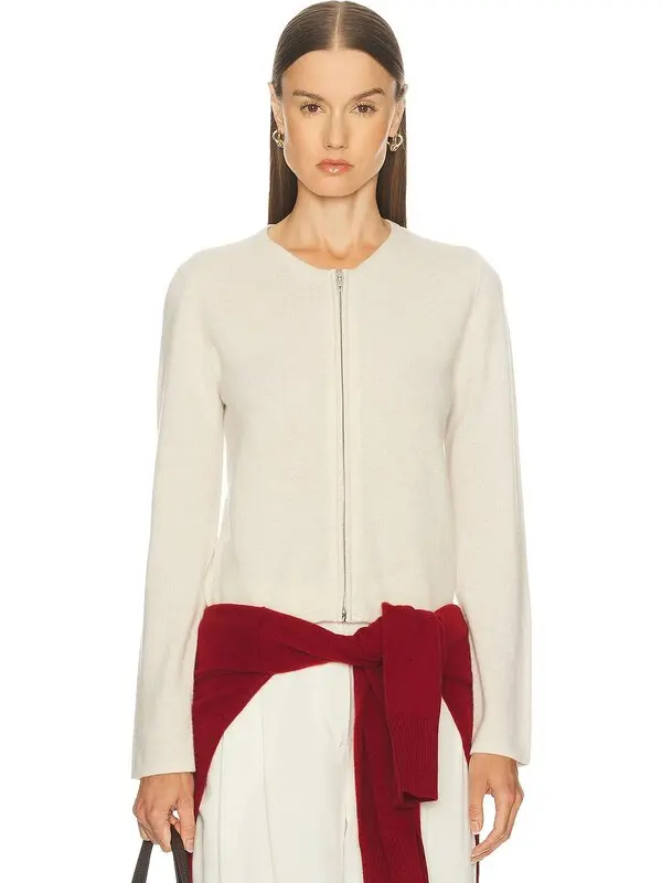 LESET Jesse Zip Cardigan - Alabaster