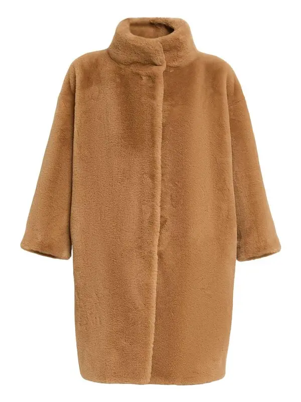 Herno Oversized Alternative Fur Coat - Cammello