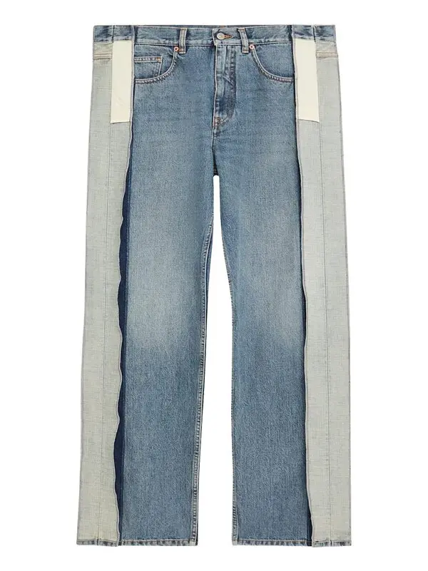 MAISON MARGIELA Deconstructed Straight-leg Jeans - Blue