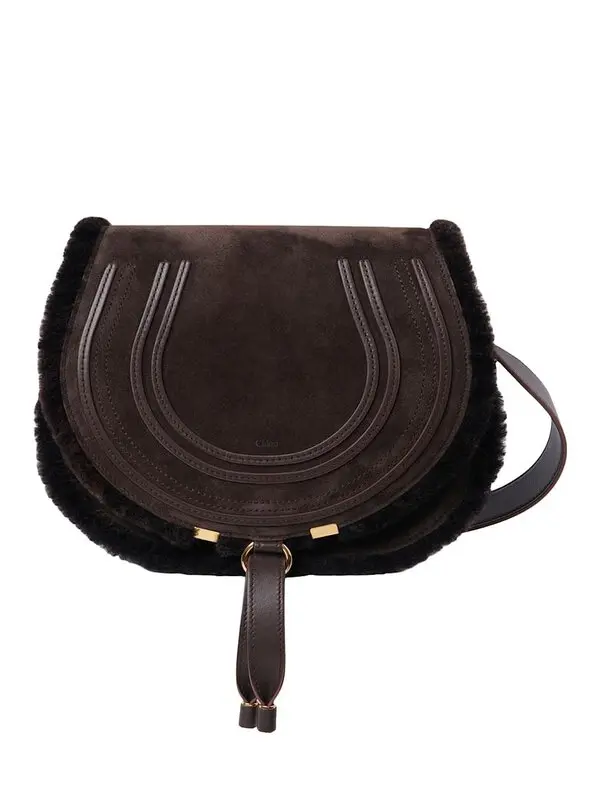 Chloé Marcie Saddle Crossbody Bag - Kohl Brown