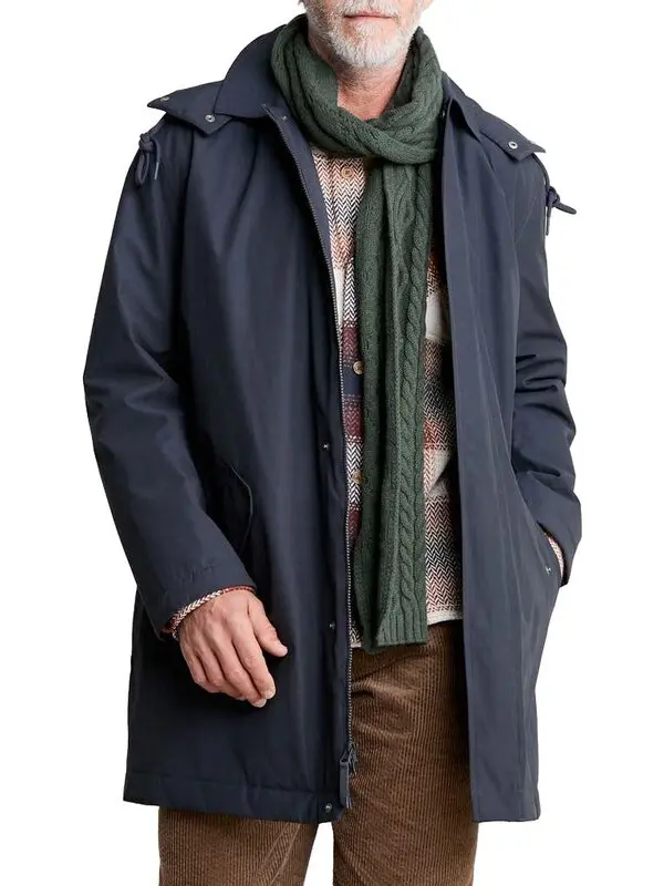 SEASALT CORNWALL Waterproof Coat With Removable Hood - Inkwell