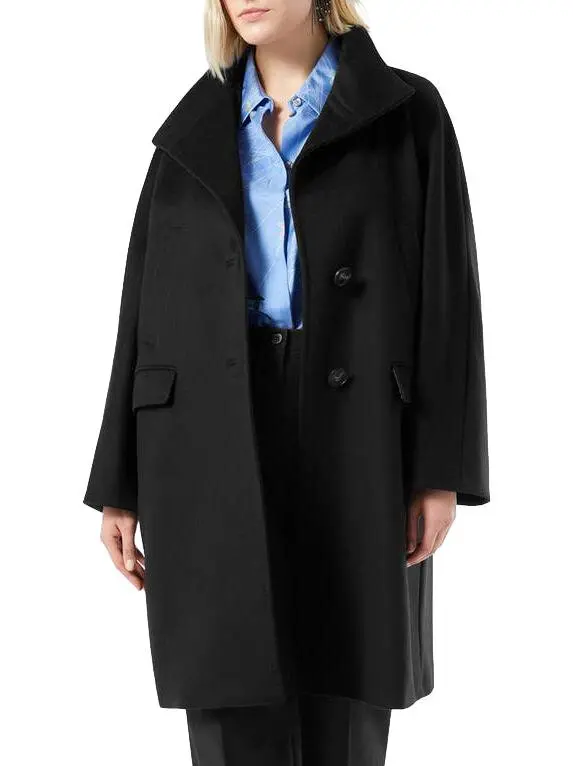 Marina Rinaldi Kartal Virgin Wool Coat - Black