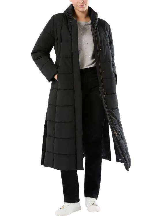 Marina Rinaldi Quark Water Repellent Quilted Coat - Black