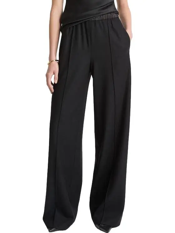 Vince Wide Leg Pull On Pants - Black