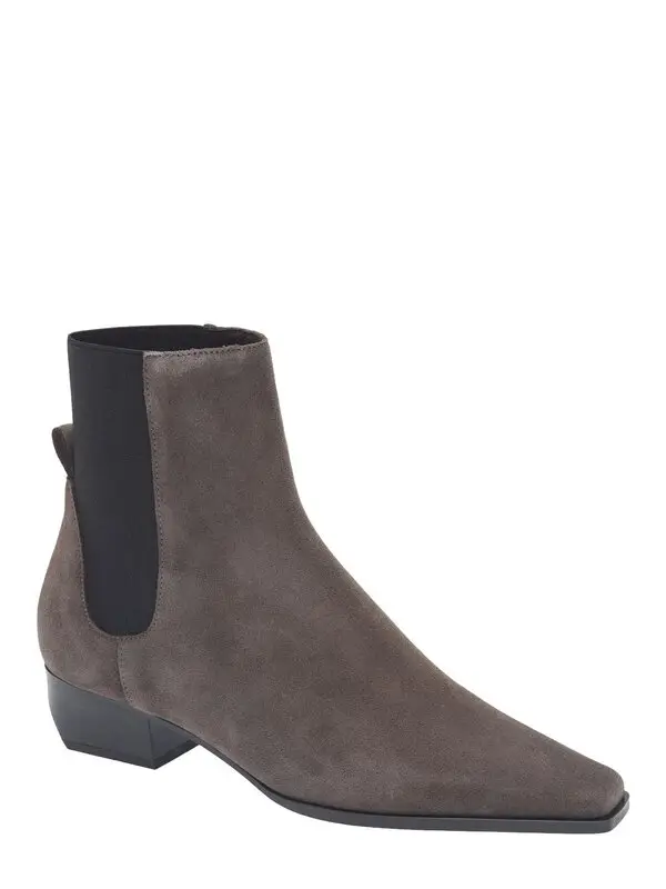 Mango Square Toe Bootie - Grey