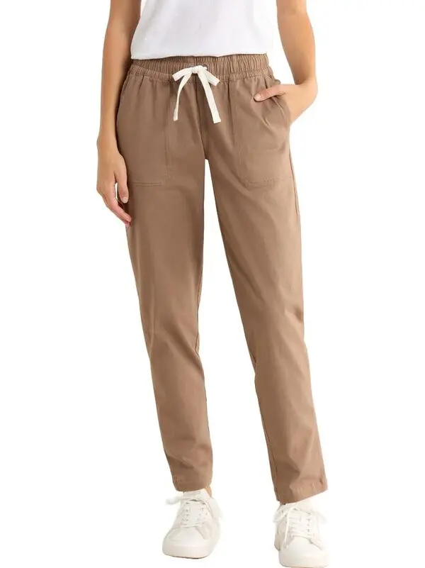 FREE FLY Pacifica Stretch Twill Drawstring Pants - Fossil