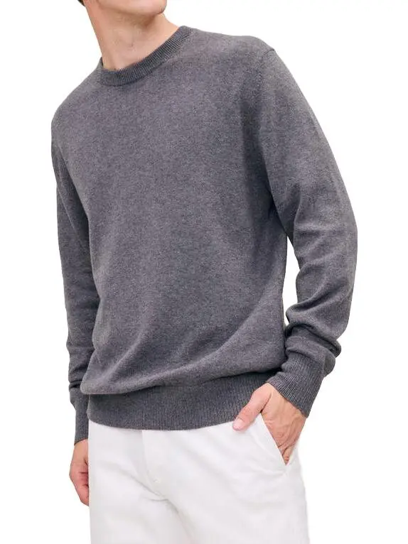 DL1961 Cotton & Cashmere Crewneck Sweater - Charcoal Grey