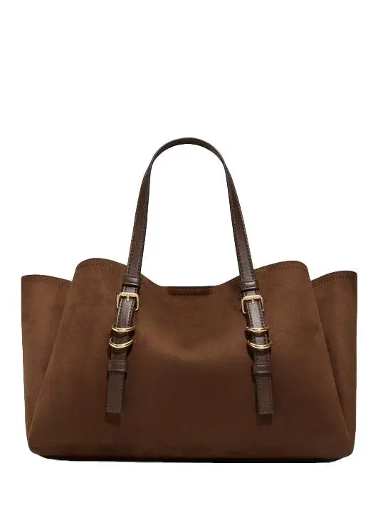 Aldo Faux Leather Tote - Brown