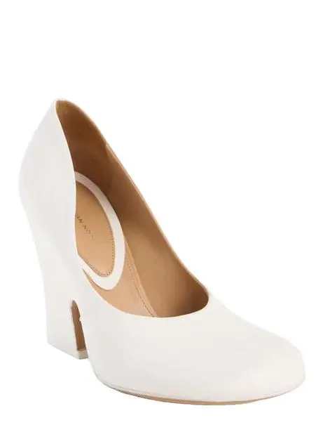 Dries Van Noten Leather Pump - White