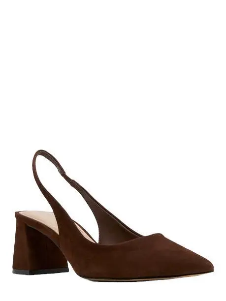 Aldo Uliana Pointed Toe Slingback Pumps - Dark Brown