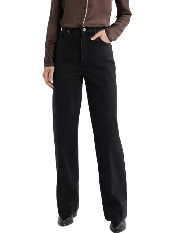 FRAME The Streamline High-waist Wide-leg Jeans - Sutro