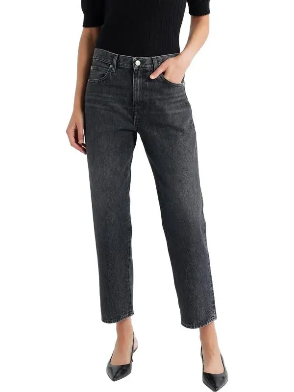 FRAME High Waist Ankle Straight Leg Jeans - Fractal