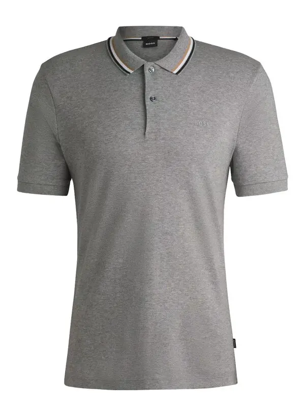 BOSS Cotton Polo Shirt - Grey
