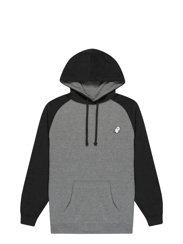DALIX Midweight Fleece Raglan Sleeve Hoodie - Gunmetal Charcoal