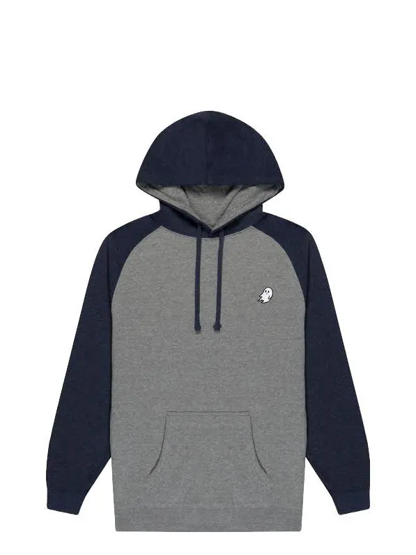 DALIX Midweight Fleece Raglan Sleeve Hoodie - Gunmetal Navy