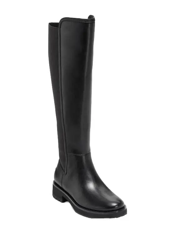 Cole Haan Lyndon Waterproof Tall Boots - Black Leather