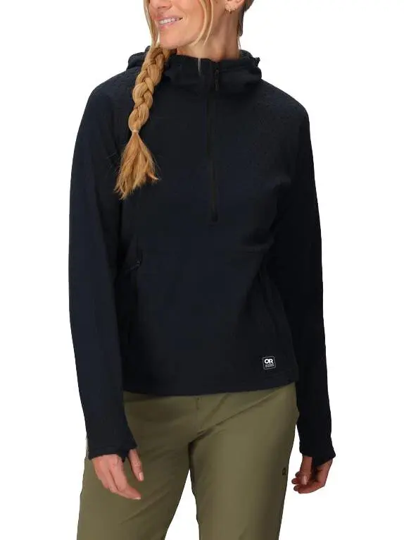 OUTDOOR RESEARCH Trail Mix Xt Fleece Half Zip Hoodie - Black