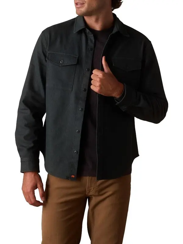 THE NORMAL BRAND Big Jake Cotton Blend Button-up Shirt Jacket - Green Gables