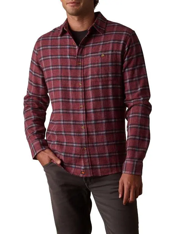 THE NORMAL BRAND Hudson Flannel Button-up Shirt - Mineral Red Plaid