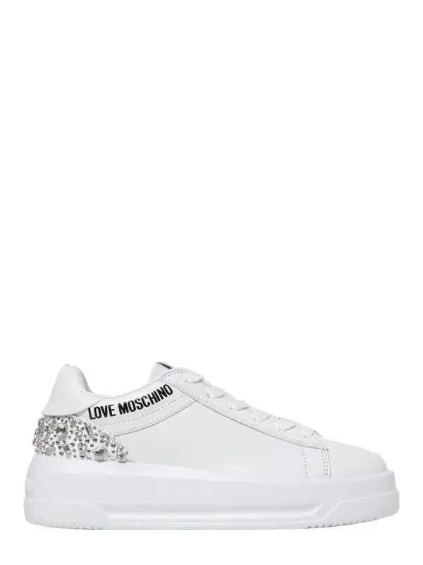 Moschino Lace-up Sneakers - White
