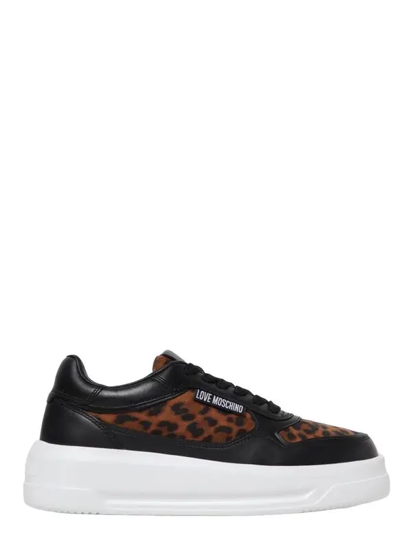Moschino Logo Sneakers - Brown