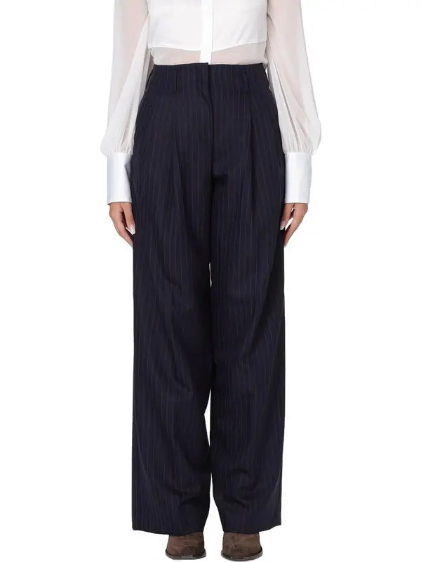 GOLDEN GOOSE Wide Leg Trousers - Navy