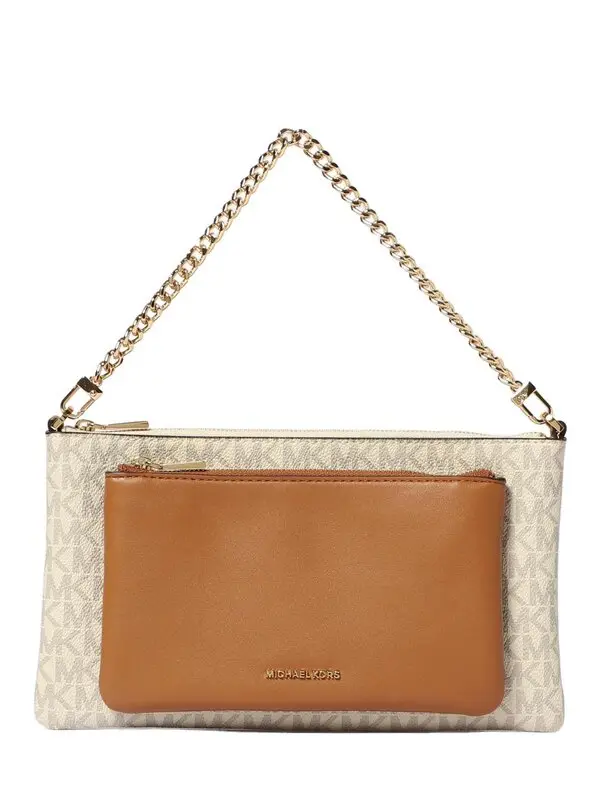 Michael Kors Shoulder Bag With Chain Strap - Ivory