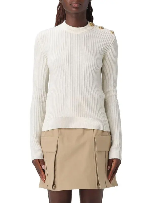 Balmain Ribbed Sweater - Natural