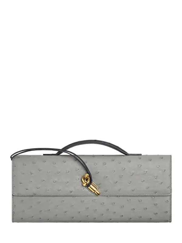 Bottega Veneta Andiamo Clutch - Sterling/nocturnal