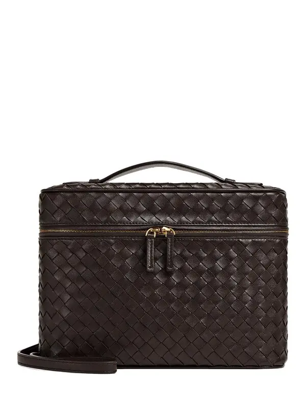 BOTTEGA  VENETA Intrecciato Leather Vanity Case - Fondant