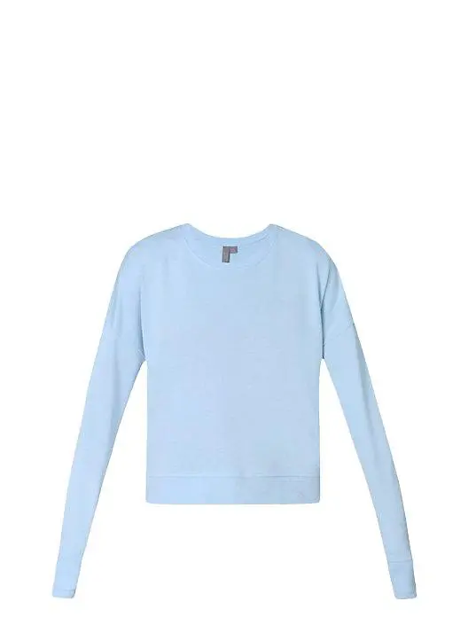 Sweaty Betty Cotton And Modal-blend Sweatshirt - Breeze Blue