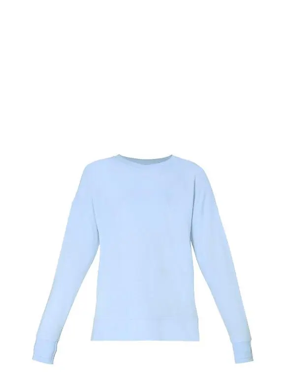Sweaty Betty Longline Cotton-blend Sweatshirt - Breeze Blue
