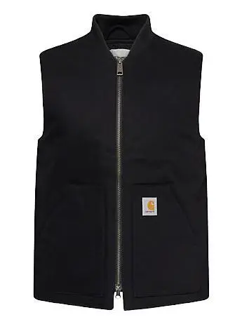Carhartt Work In Progress Classic Logo-embroidered Cotton Gilet - Black
