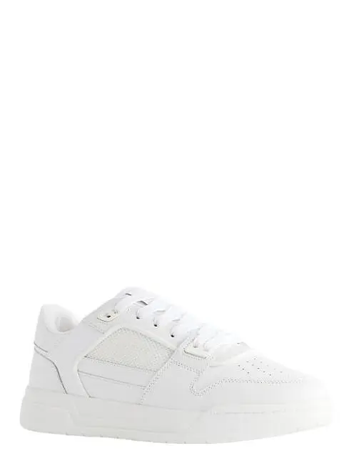 ARNE Suede, Leather, And Mesh Trainers - White