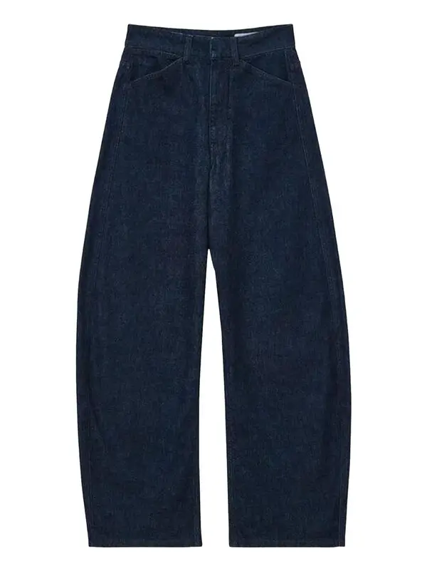 LEMAIRE High-waisted Curved Pants - Blue